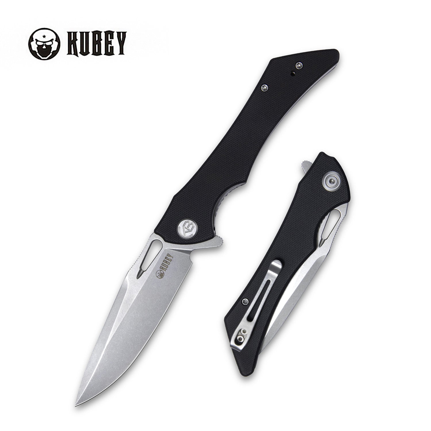 Raven Liner Lock Flipper Knife Black G10 Handle 3.5" Bead Blasted AUS-