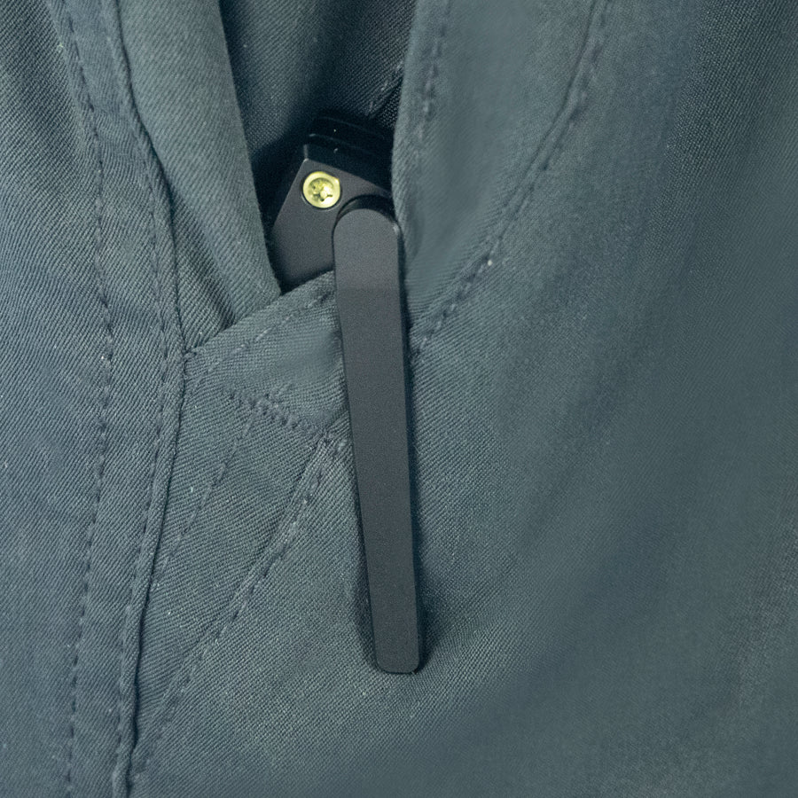 Blackout Frame Lock Folding Knife Black Titanium Handle 3.15" Black Co