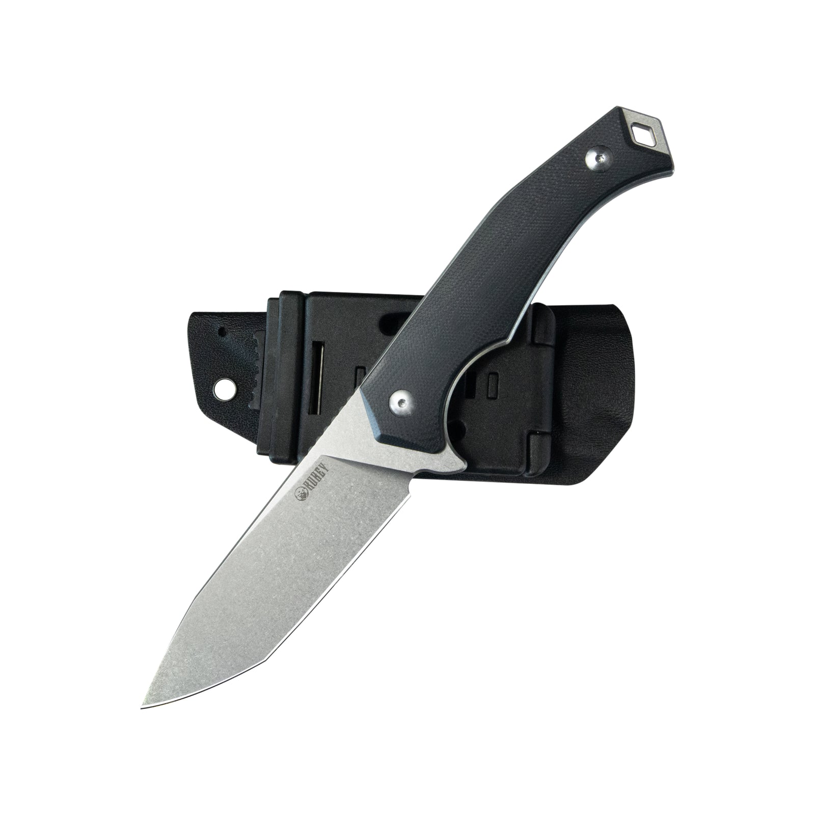 Swordfish Outdoor Gear Fixed Blade Knife Black G10 Handle 4.1" Stonewa